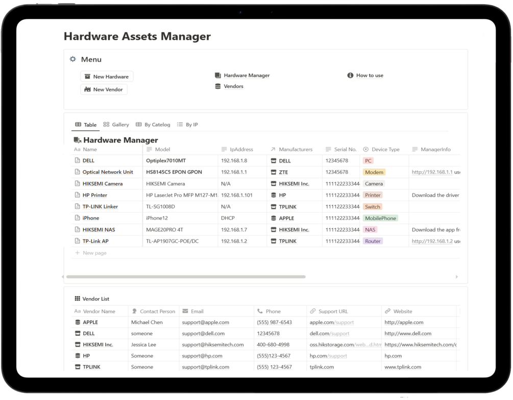 Hardware Assets Manager