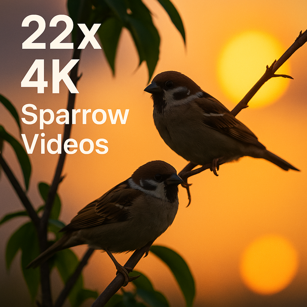 Sparrow Sunrise Pack – 22 Royalty-Free 4K Videos