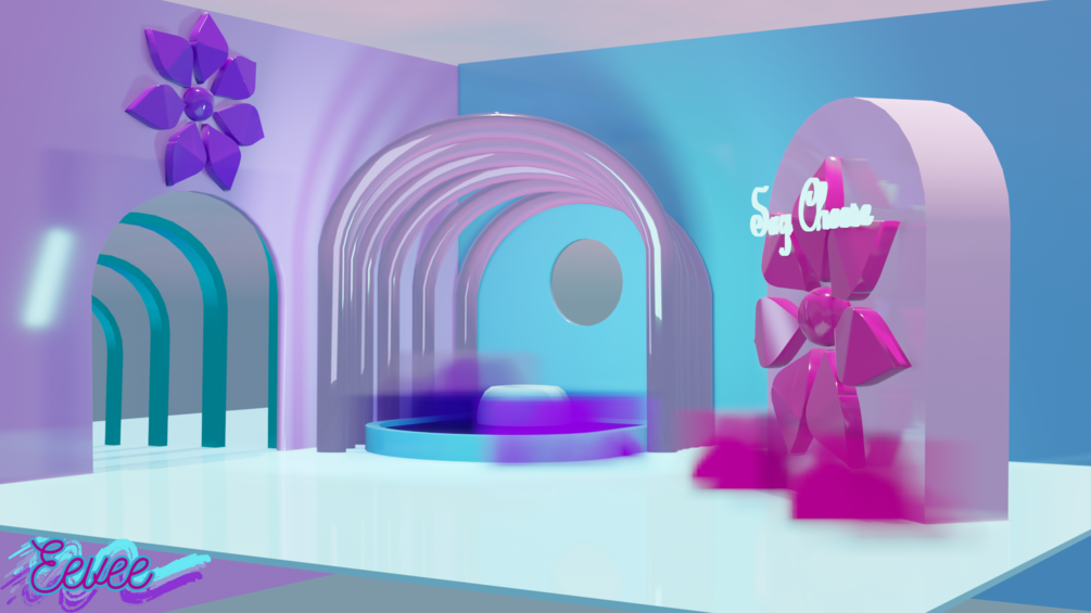 Pastel Pool Blender Scene
