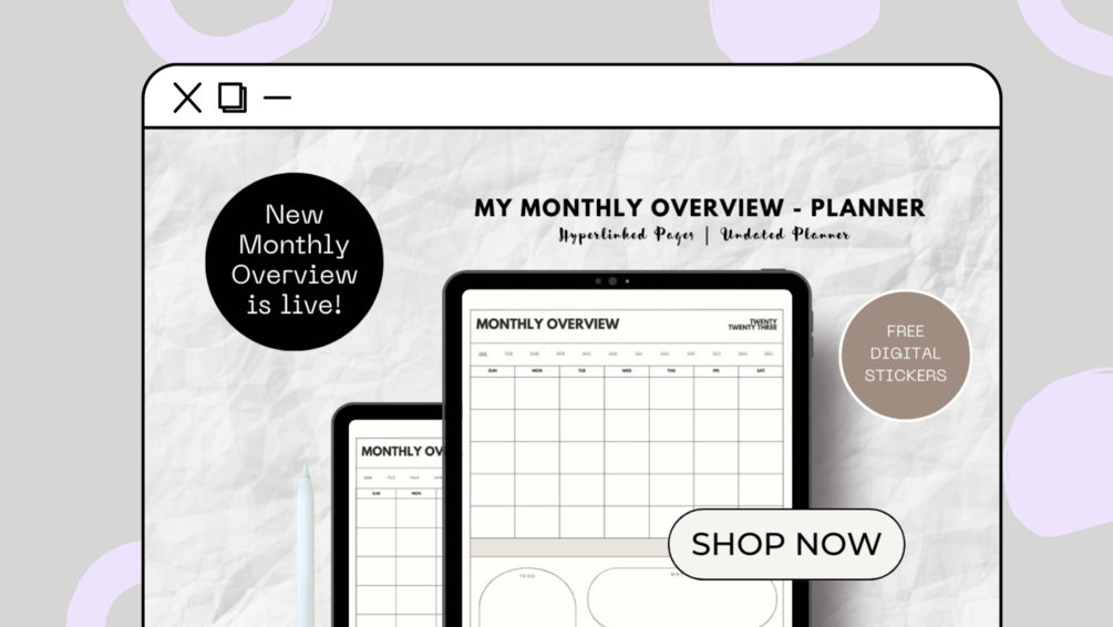2023 Monthly Overview - Planner