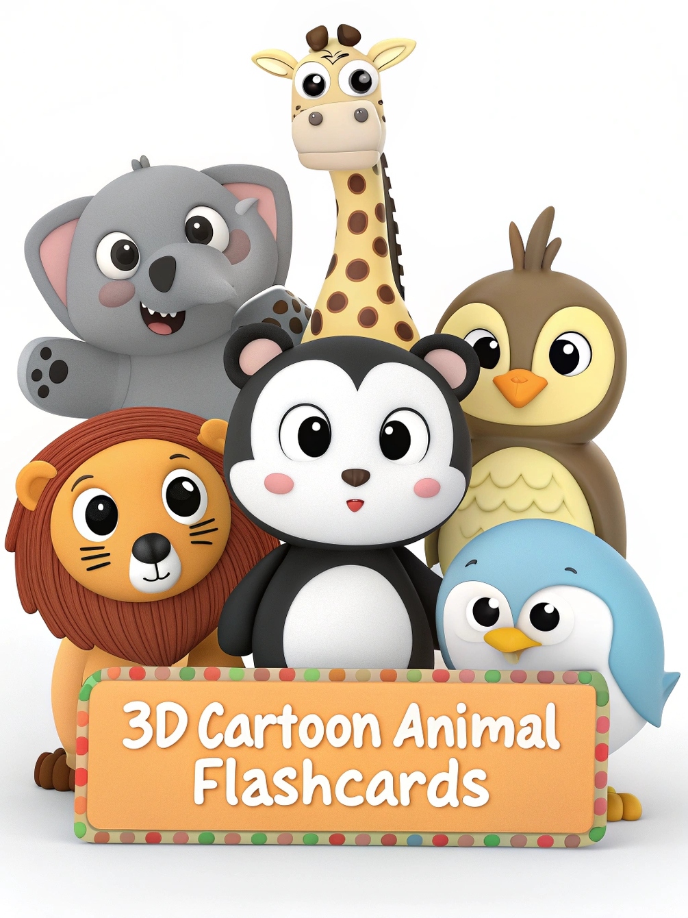 3D ANIMAL FLASHCARDS