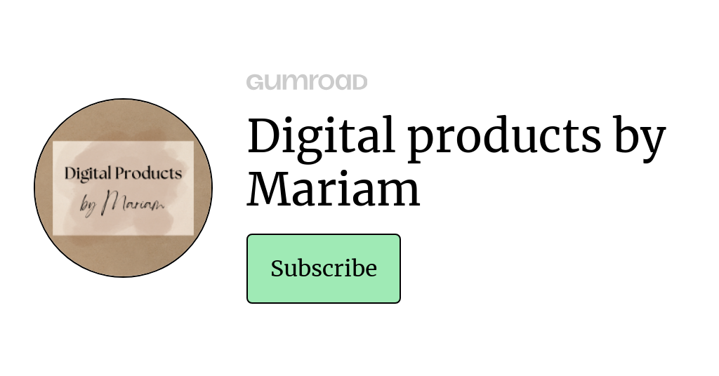 Digital products by Mariam
