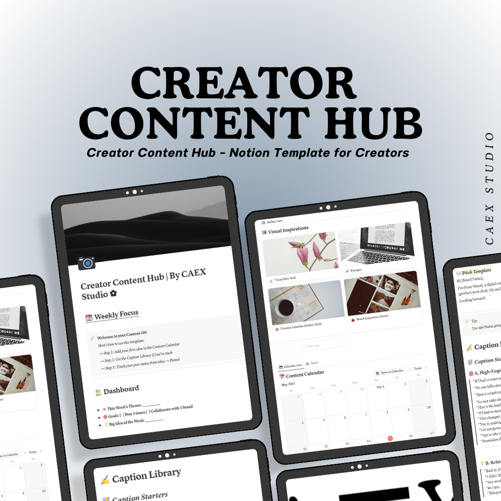 Creator Content Hub – Notion Template for Creators