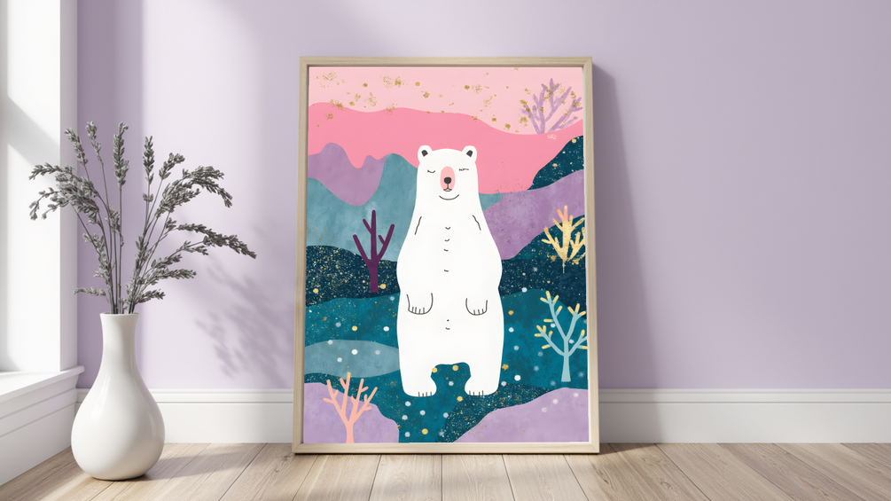 6 Cute and Funny Animal Abstract Nature Wall Art Printable