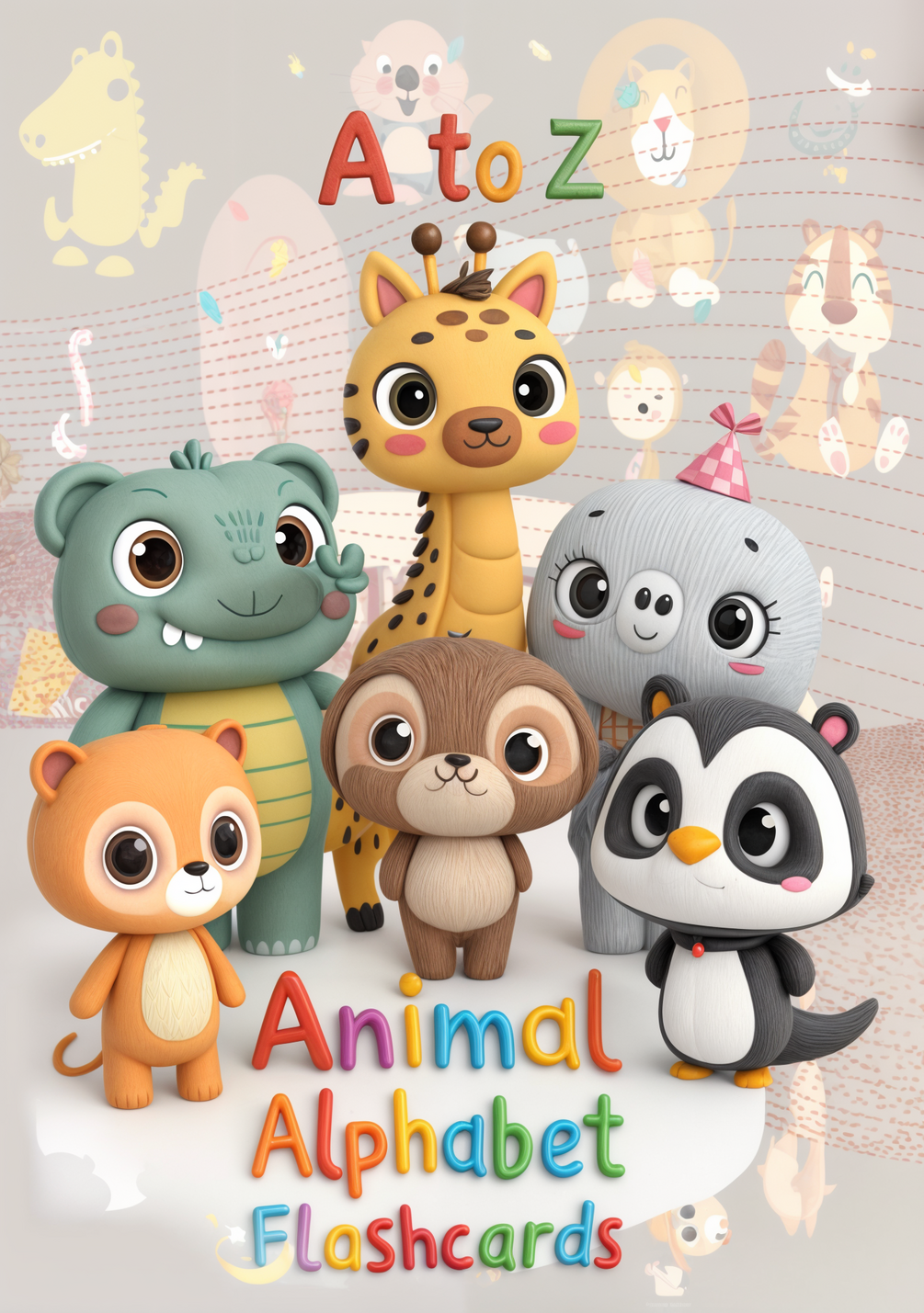 3D ANIMAL ALPHABET FLASHCARDS HD