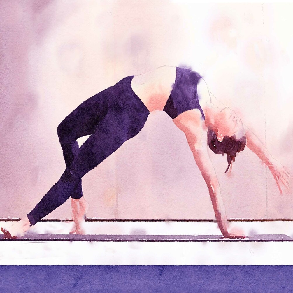 Yoga Pose Watercolor Painting Instant Download