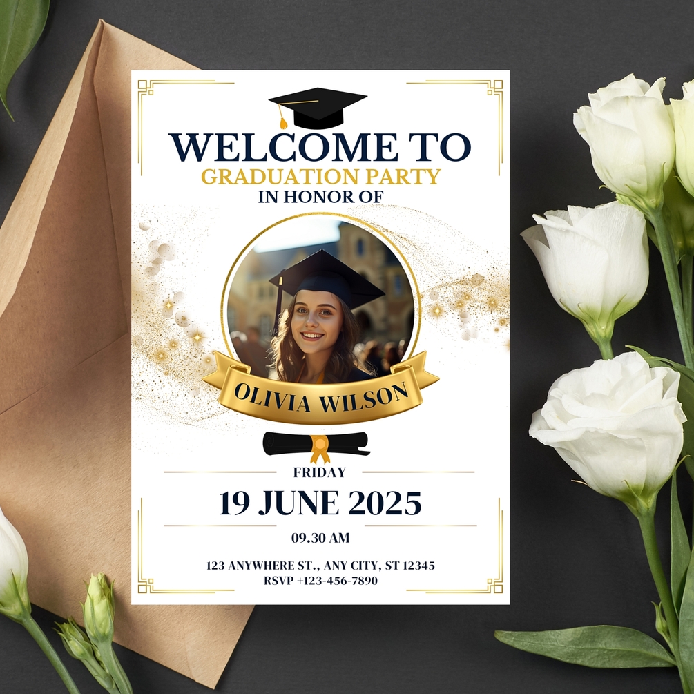 Welcome Sign Graduation Invitation for Class of 2025, Graduation Card ...