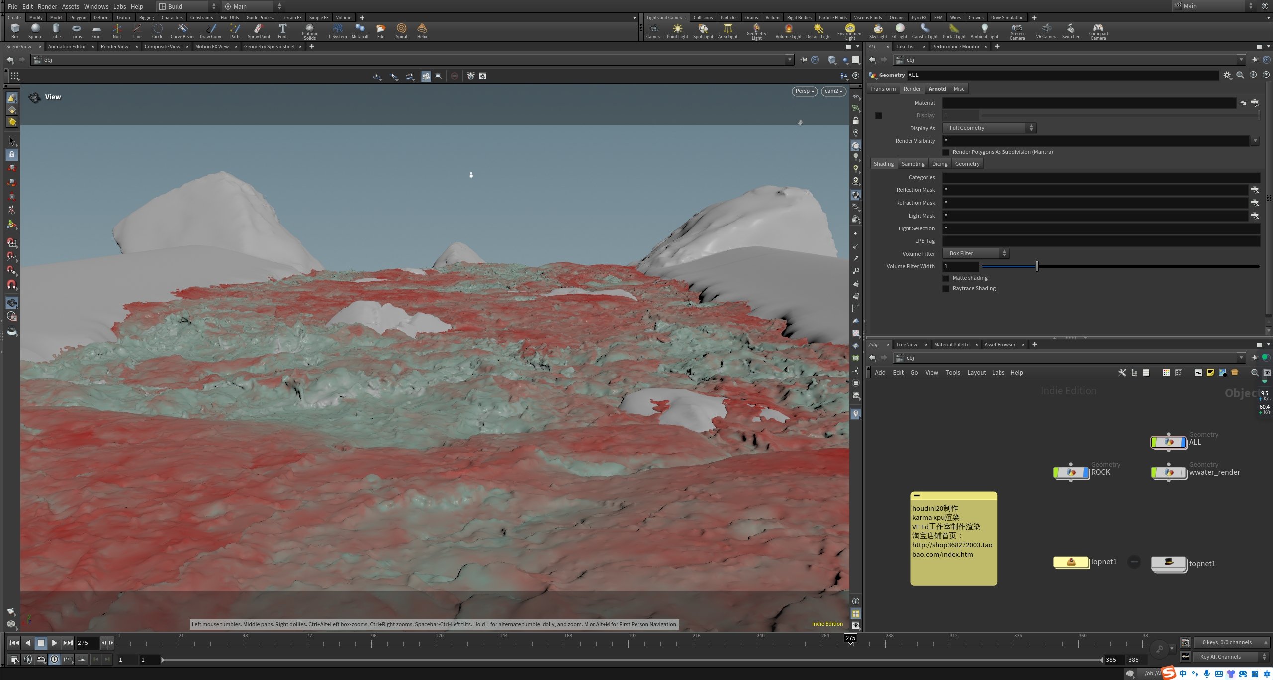 Houdini High Realistic River Waterfall Solution and Rendering karma xpu ...
