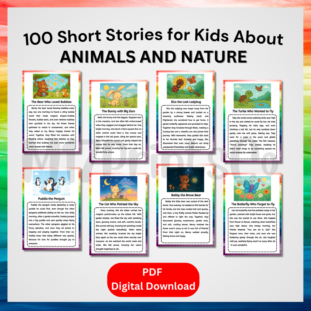 100 Short Stories for Kids: Animals, Sea Creatures & Nature Adventures ...