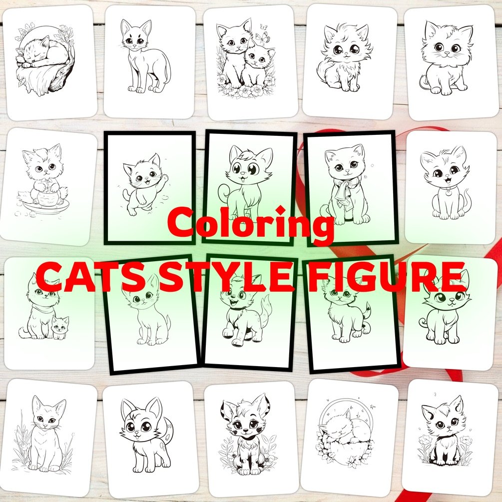 Coloring CATS STYLE FIGURE