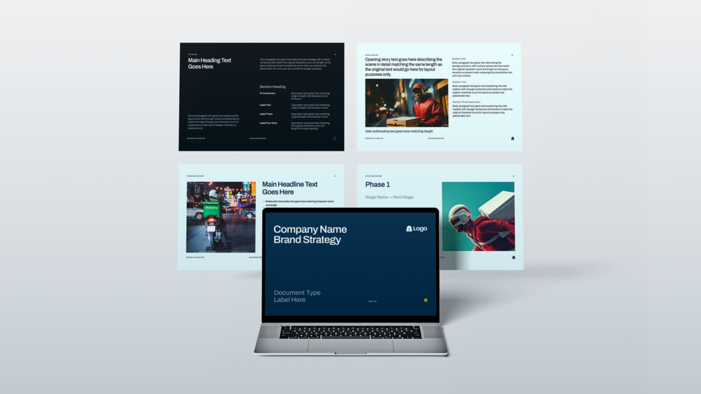 Free Figma Landscape Presentation & Report Template