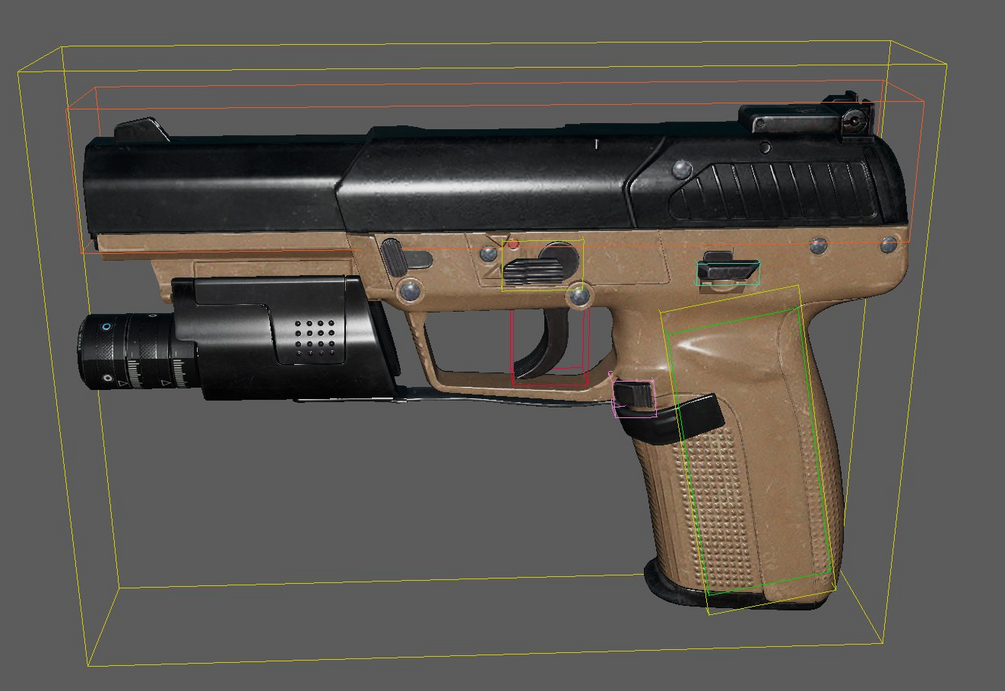 The Punisher Pistol RE4 Remake Maya Rig (Five Seven)