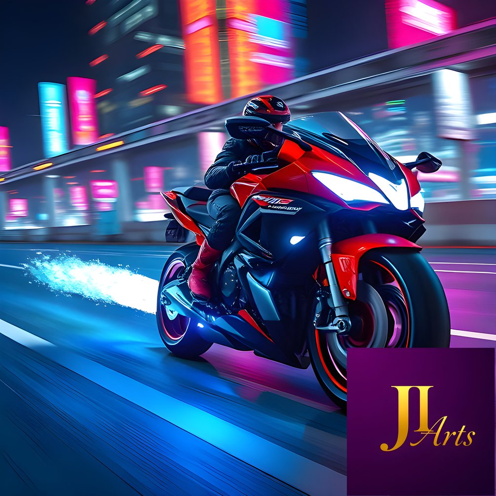 Electric Blue Motorcycle- Digital Printable Images for Wallpapers, Home ...