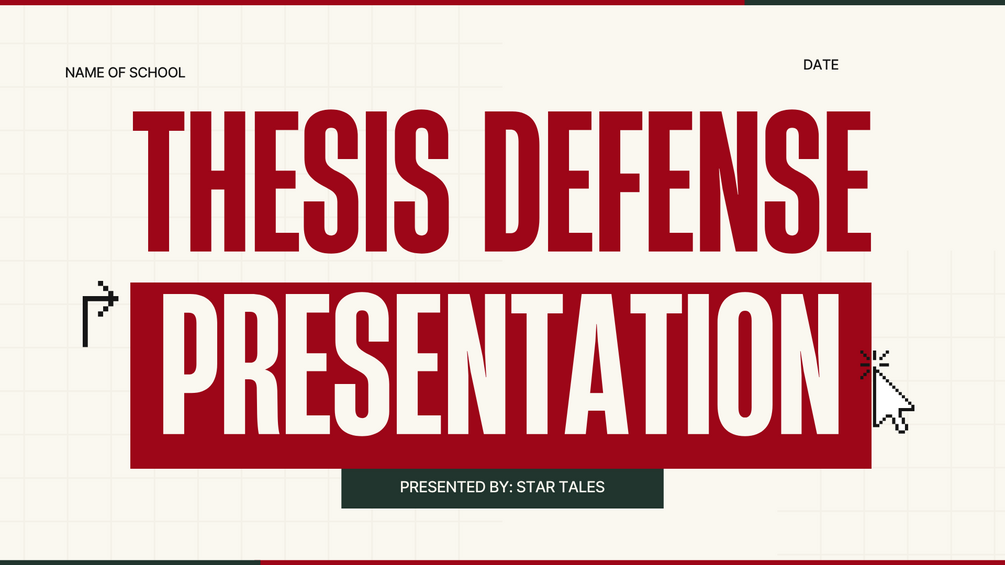 Editable Canva Thesis Defense Presentation Template
