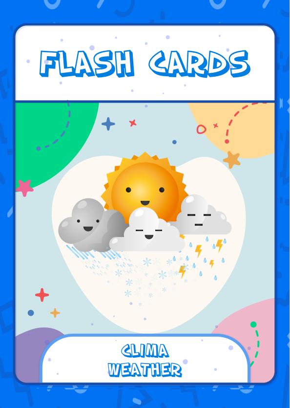 Flashcards Weather - Clima (Inglés - Español)