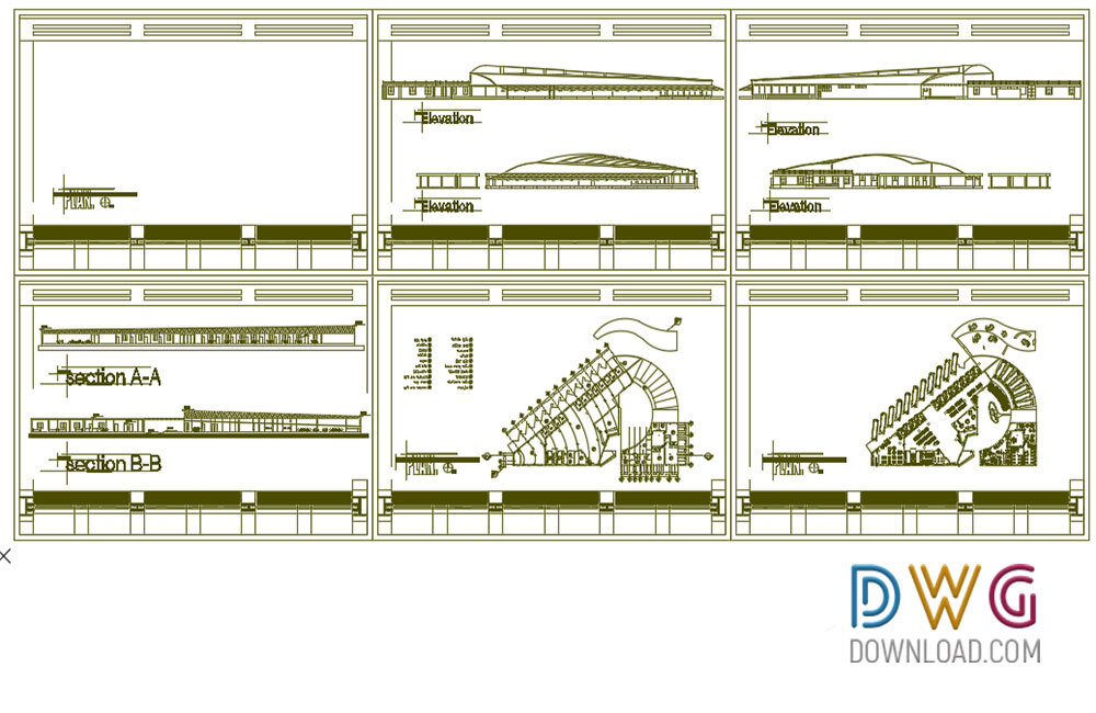 Bus Terminal Dwg Drawing - FN0293