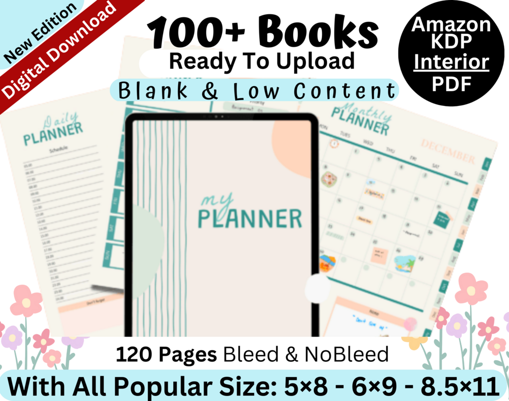 100+ Amazon KDP interiors Bundle | Blank Journal & Low Content Books ...