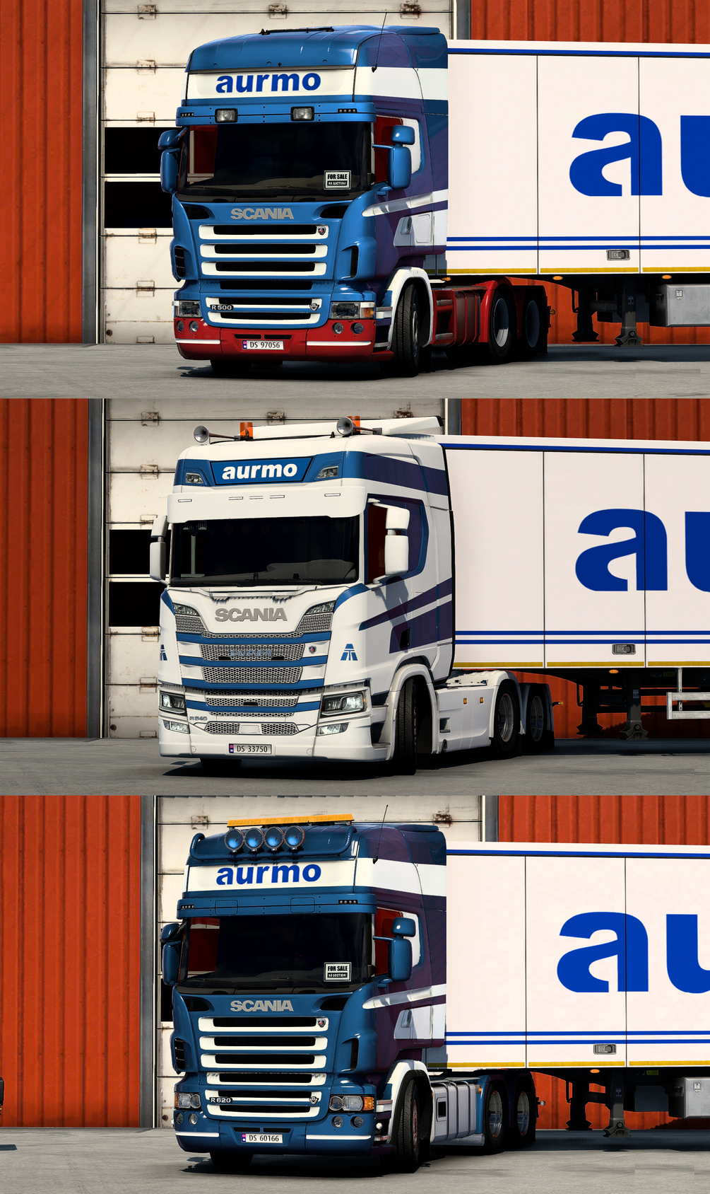 Scania R & RJL 5s Aurmo Combo Skin Pack