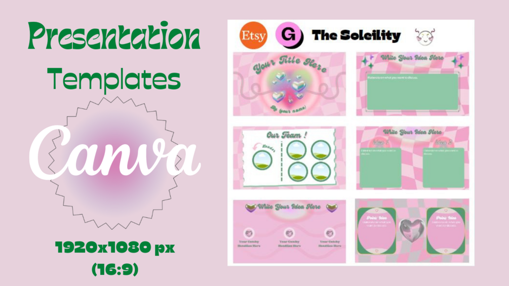 Cute and Fancy Presentation Template ( Canva Presentation Templates)