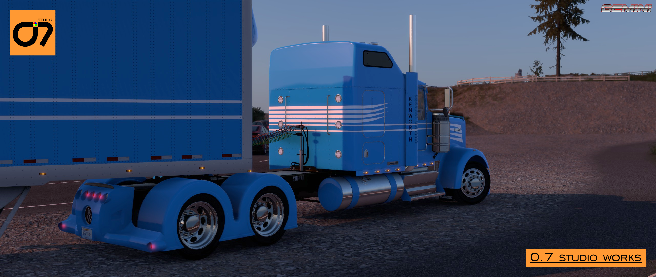 Kenworth W900L Gemini Paint Scheme