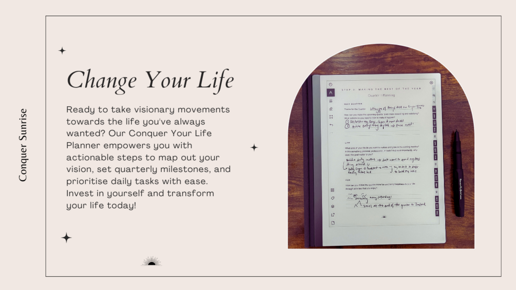 Conquer Your Life 2023 Planner