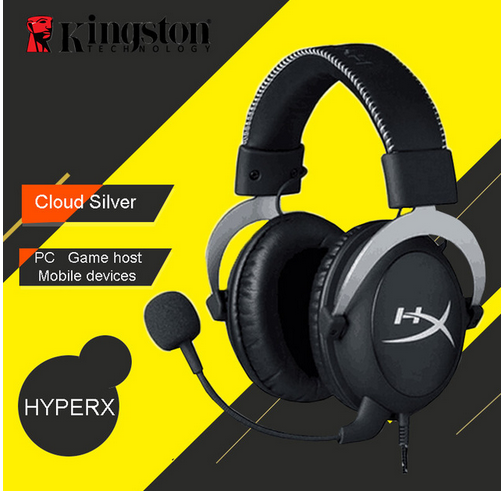 Kingston HyperX Cloud Pro Silver Gaming Headphone with Microphone Volume Control Headset 3.5mm ...