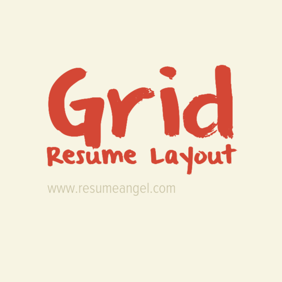 Grid Resume Layout