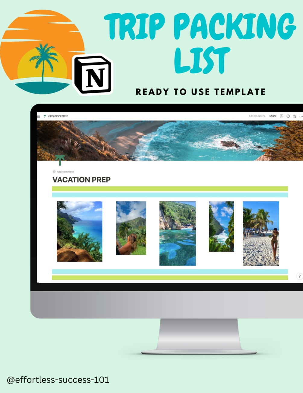 Notion: Trip Packing List