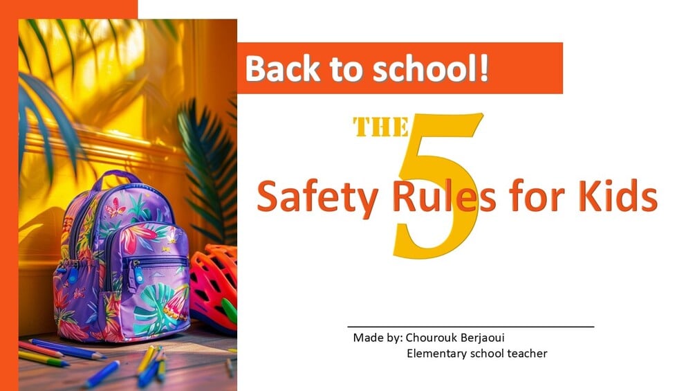 the 5 safety rules for kids