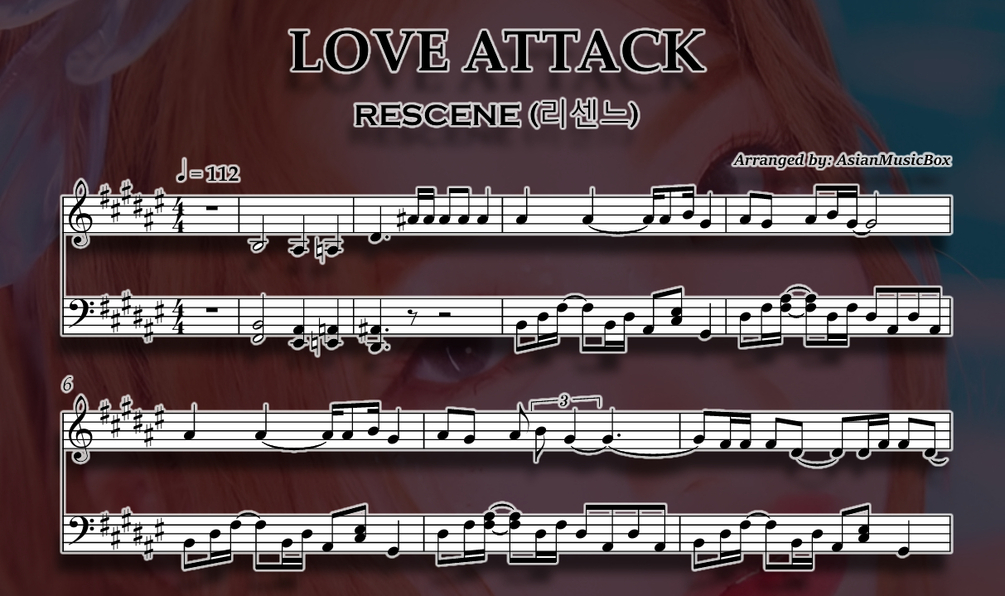 RESCENE(리센느) - ‘LOVE ATTACK’ [Piano Sheet Music / MIDI / WAV]