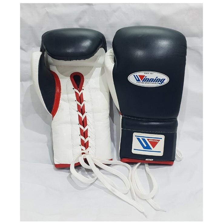 Winning Boxing Gloves, Navy Blue & White Color