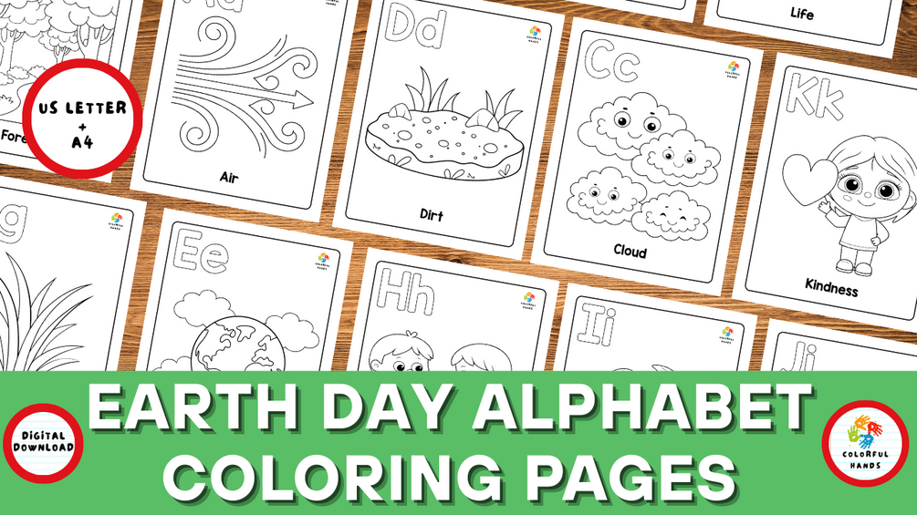 ABC Earth Day! Printable Alphabet Coloring Sheets