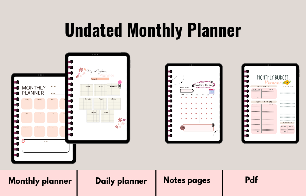 Notion ADHD Digital Planner | Productivity & Daily Planning Template | 2025 Undated Notion Planner