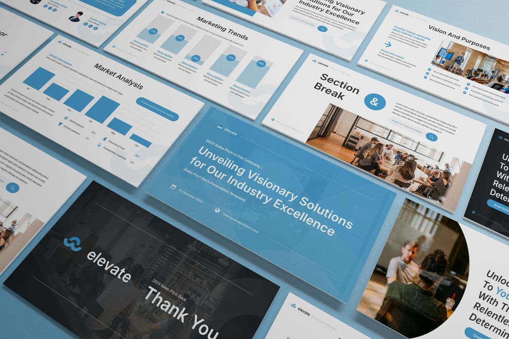 Elevate - Free Sales Pitch Deck Powerpoint Template