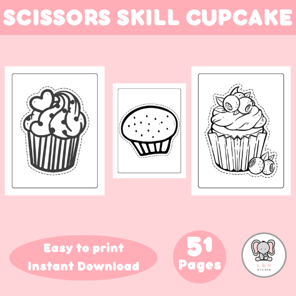scissor skill cupcake