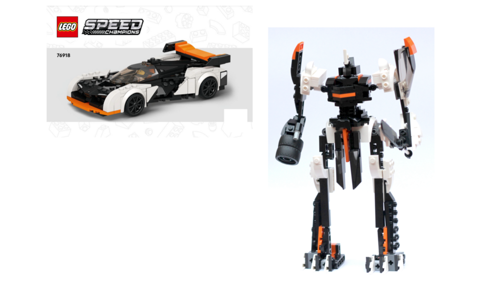 Lego 76918 Alternate Build Instructions: McLaren Solus GT Mech
