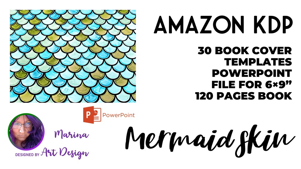KDP PPT Cover template - Mermaid skin 6×9" 120 pages