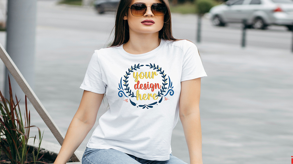 Model T-Shirt Product Mockup