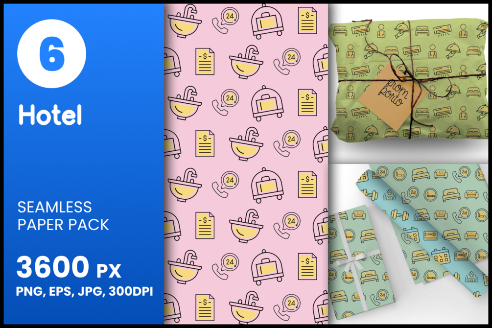 Hotel 6 Seamless Patterns