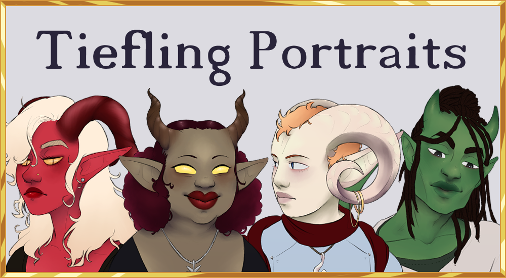 Tiefling Portrait Token Pack