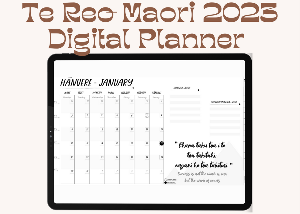 2023 Bilingual Hyperlinked Digital Planner