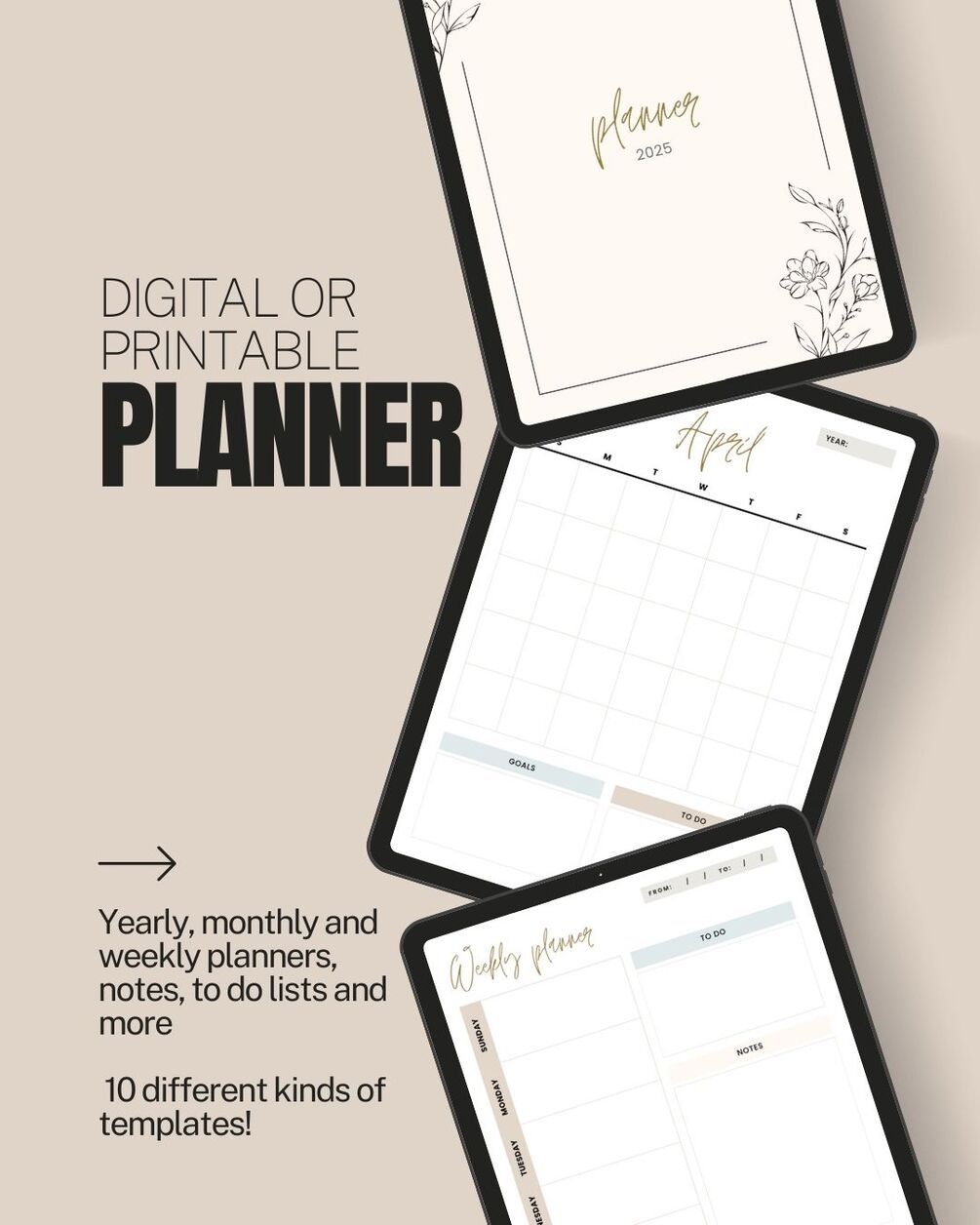 Digital or Printable Planner - A4 PDF
