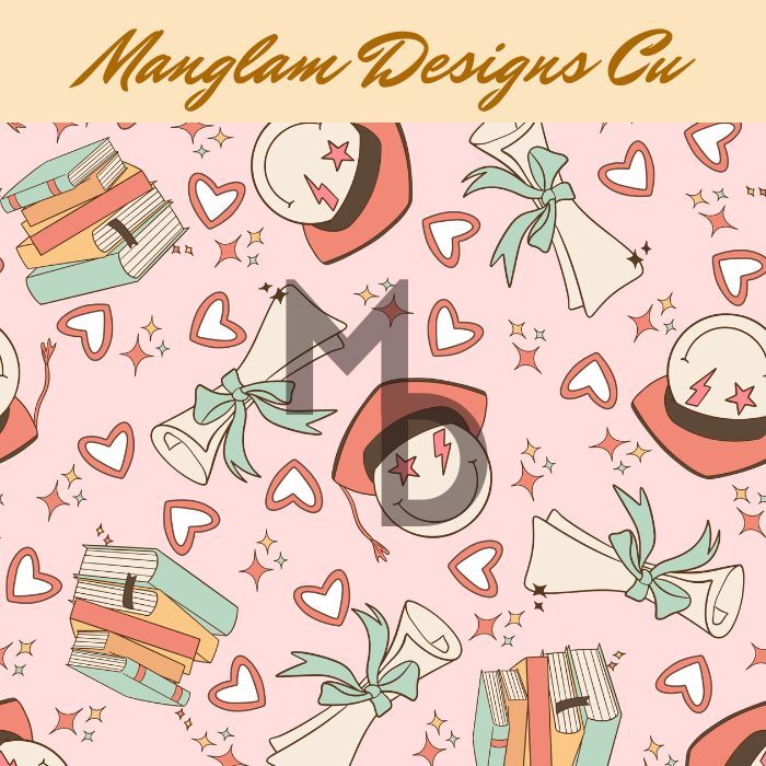 Retro back to school seamless repeat pattern, hand drawn, teacher ...