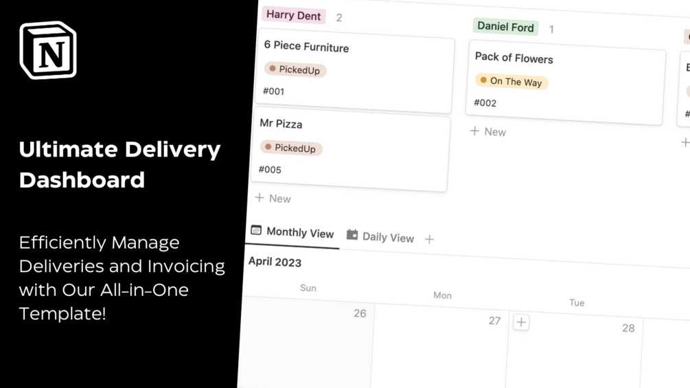 Ultimate Delivery Dashboard