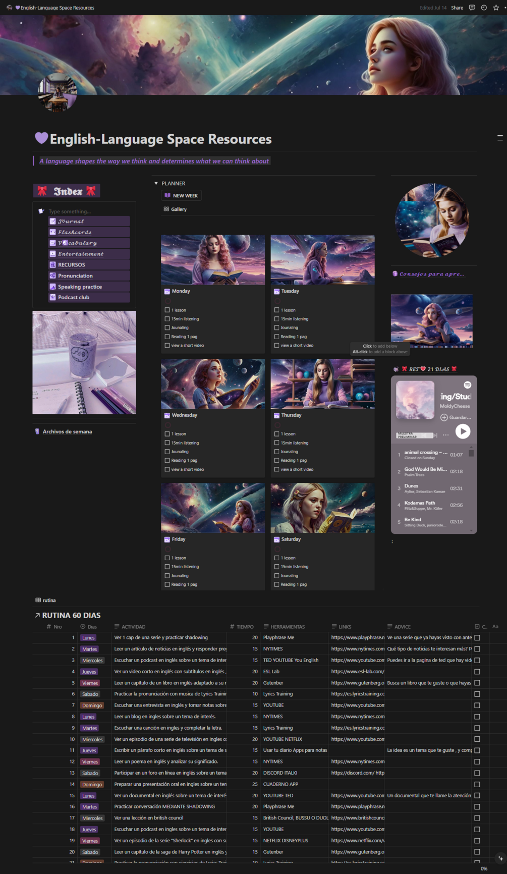 💜English-Language Space Resources