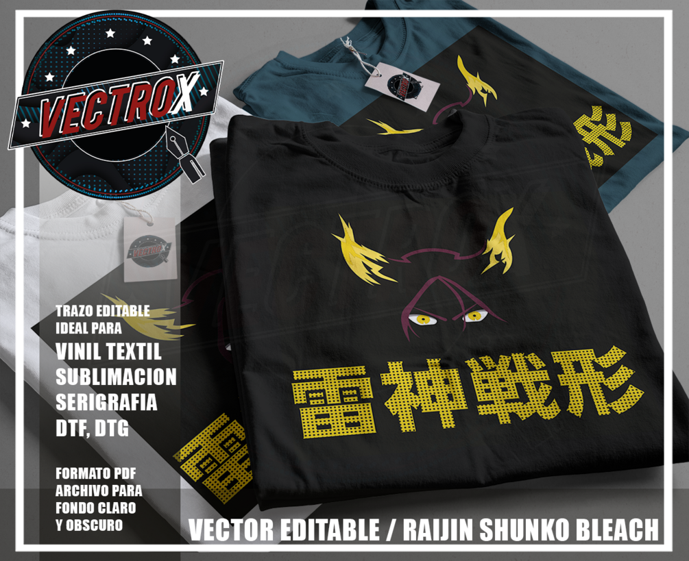 Vector Editable - Raijin Shunko Bleach