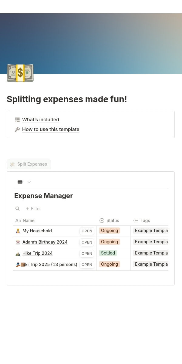 Splitting expenses made fun! (Mobile friendly PRO version)