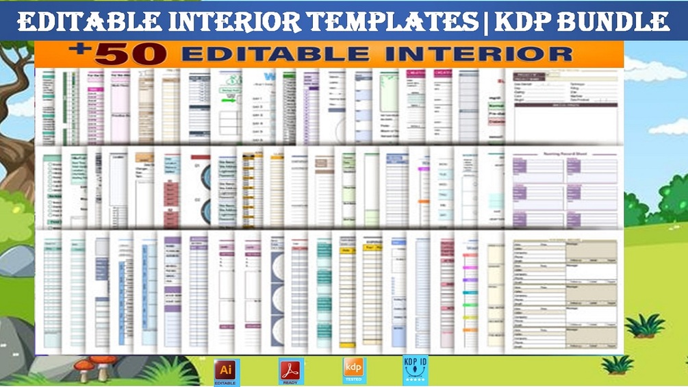 KDP Bundle: Editable Interior Templates