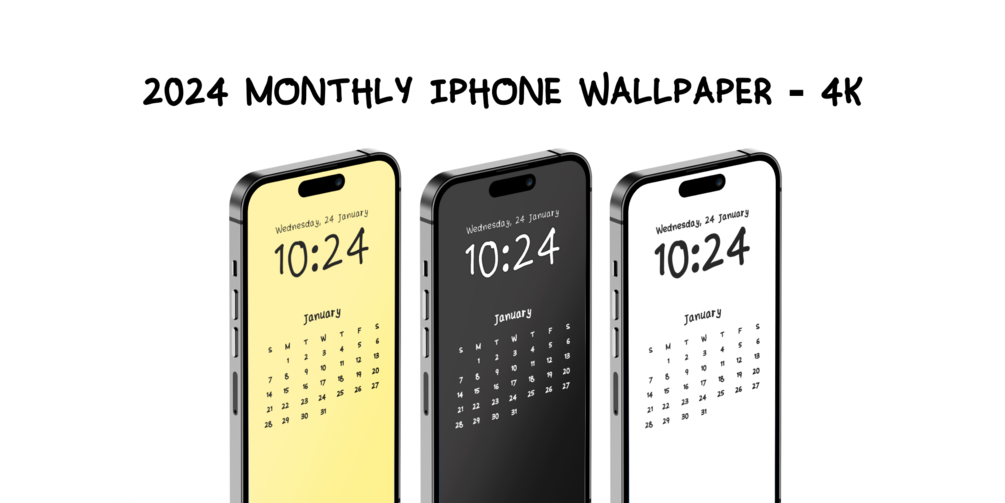 iPhone Calendar Wallpaper Pack 2024