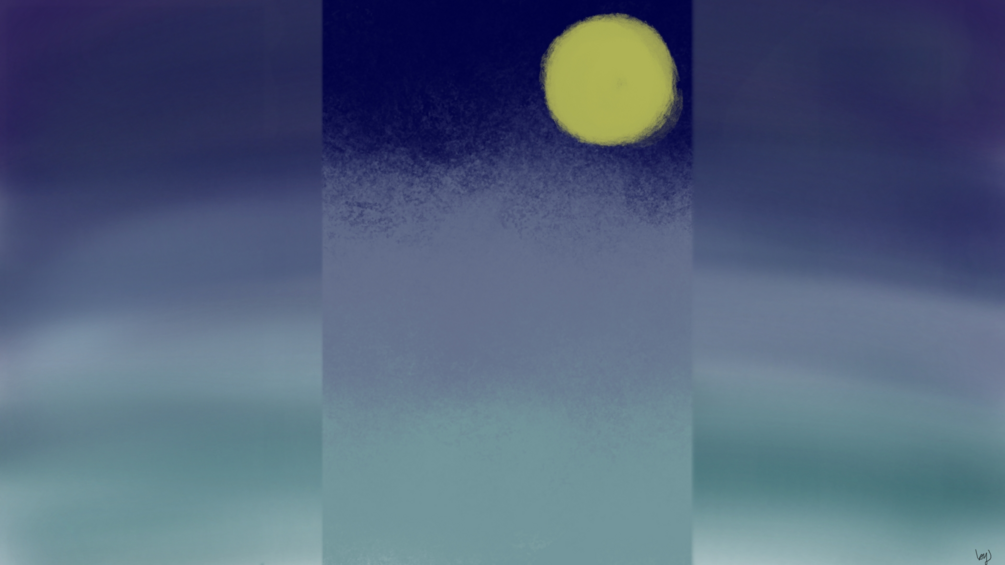 Blurred Moonlight Digital Art